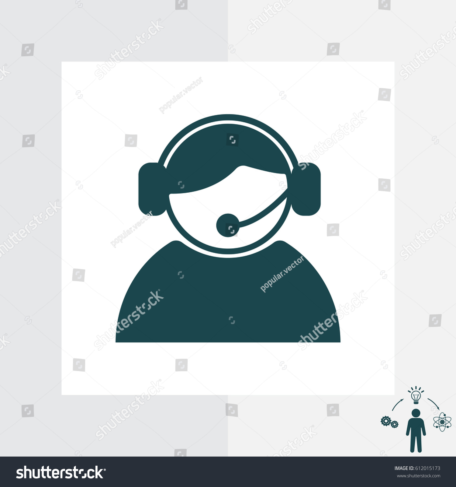 Call Center Operator Headset Stock Vector (Royalty Free) 612015173 ...