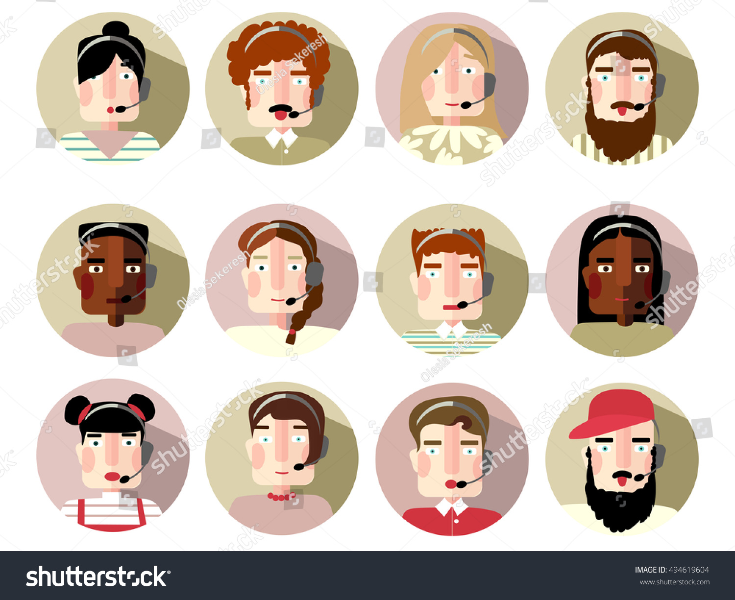 Call Center People Stock Vector (Royalty Free) 494619604 | Shutterstock
