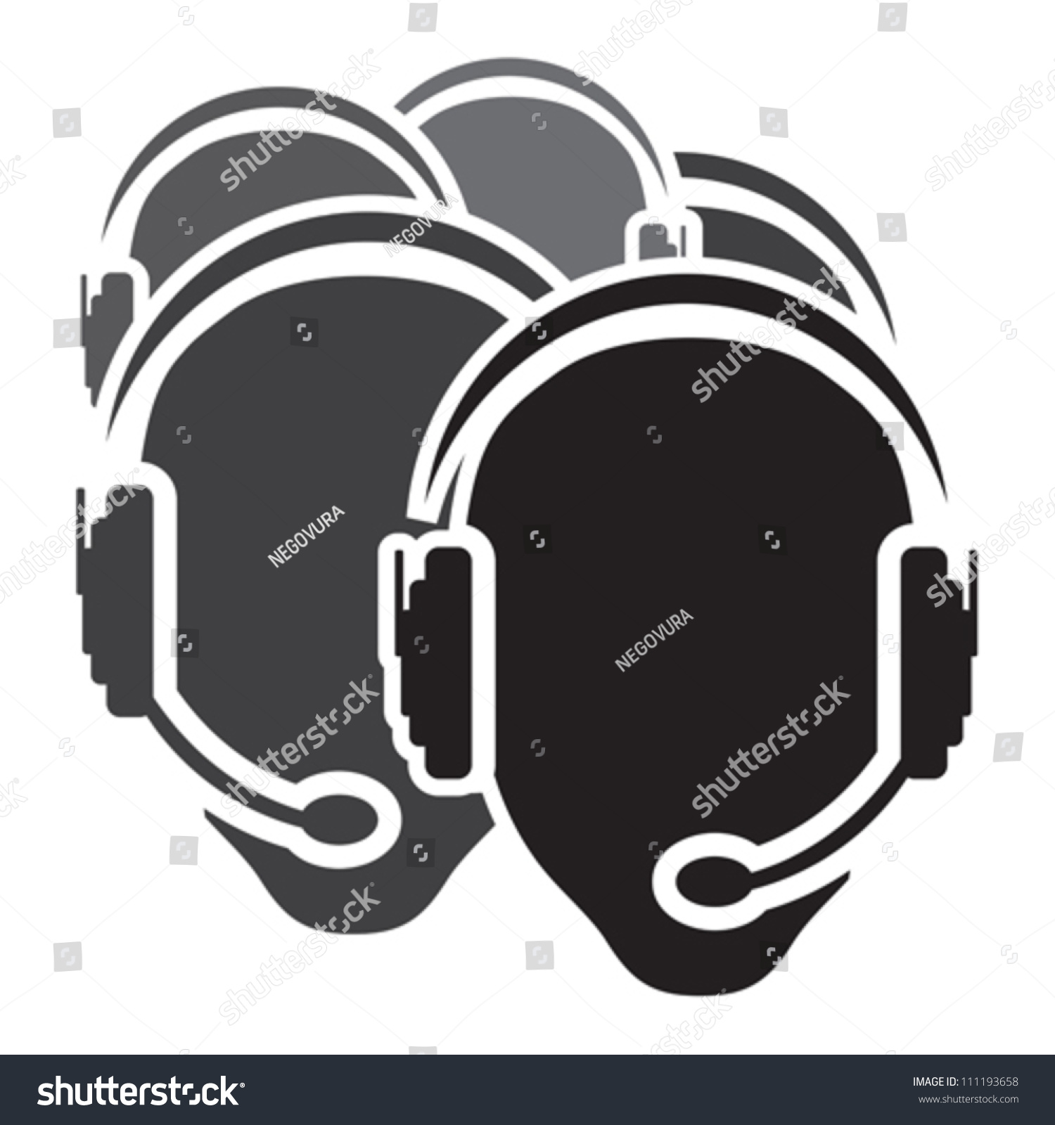 Call Center Vector Icon Stock Vector (Royalty Free) 111193658 ...
