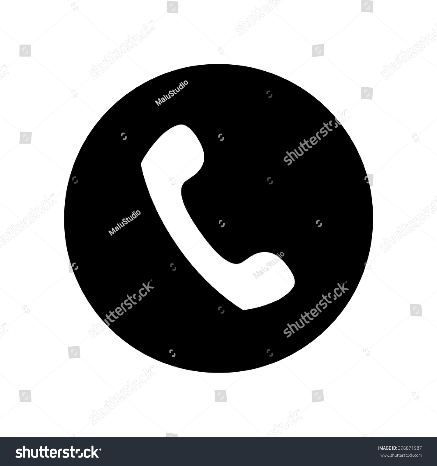 Call Icon Circle Vector Illustration Stock Vector (Royalty Free) 396871987