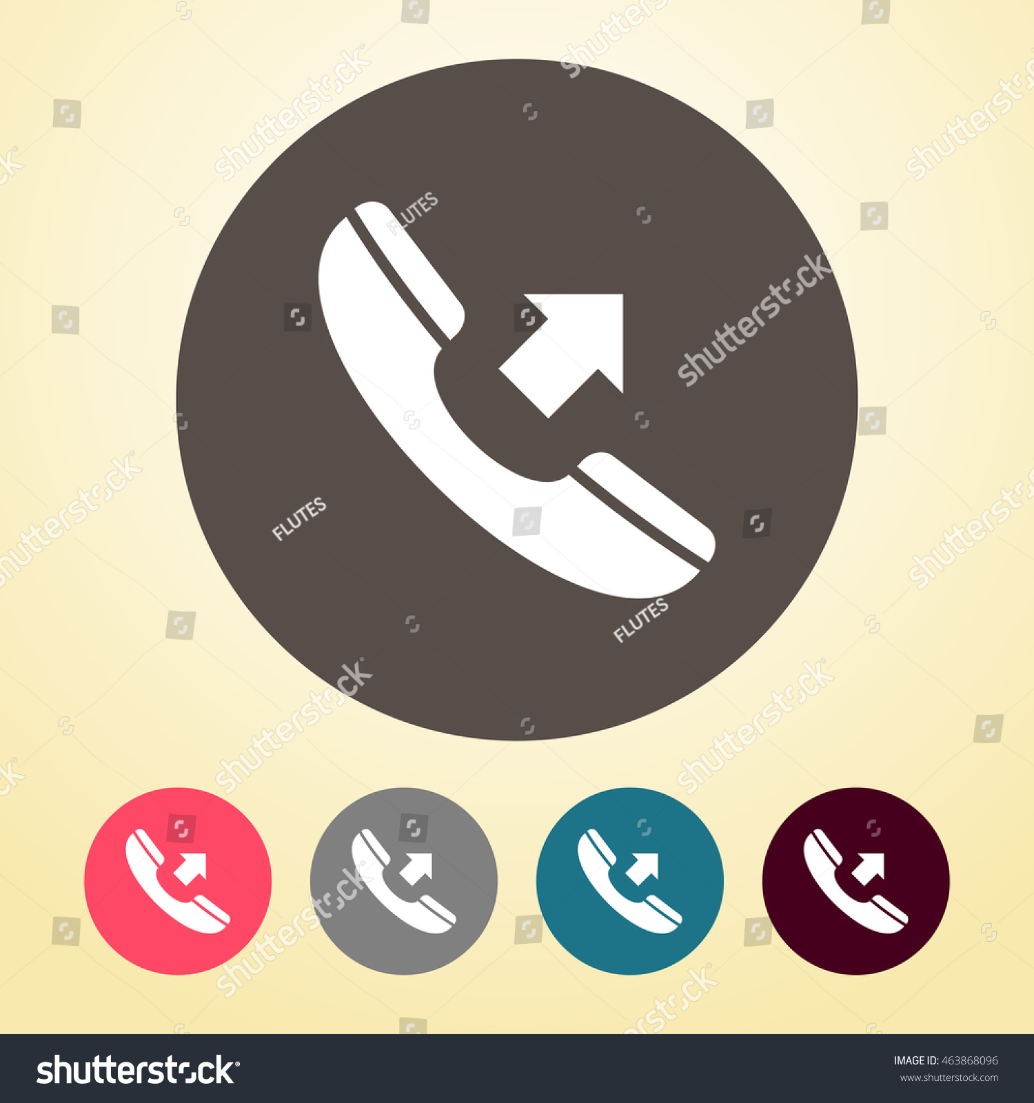 Call Icon Round Shape Stock Vector (Royalty Free) 463868096 | Shutterstock