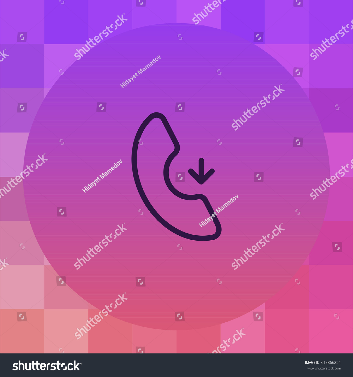 Call Icon Phone Arrow Vector Stock Vector (Royalty Free) 613866254