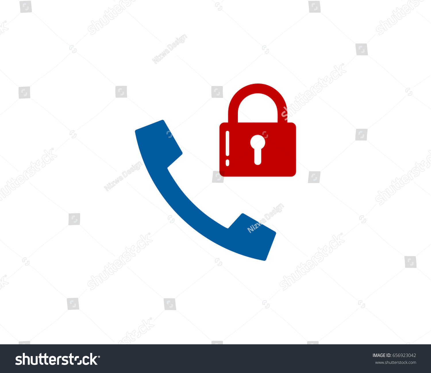 Call Lock Icon Logo Design Element Stock Vector (Royalty Free ...