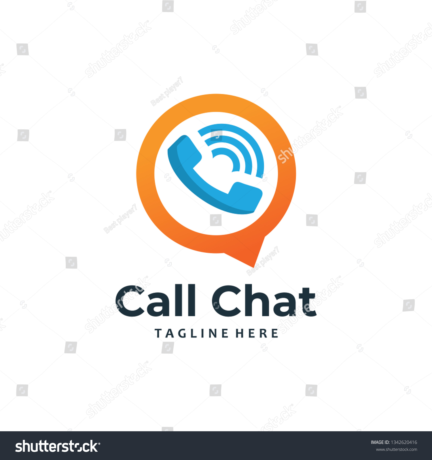 Call Logo Spot Stock Vector (Royalty Free) 1342620416