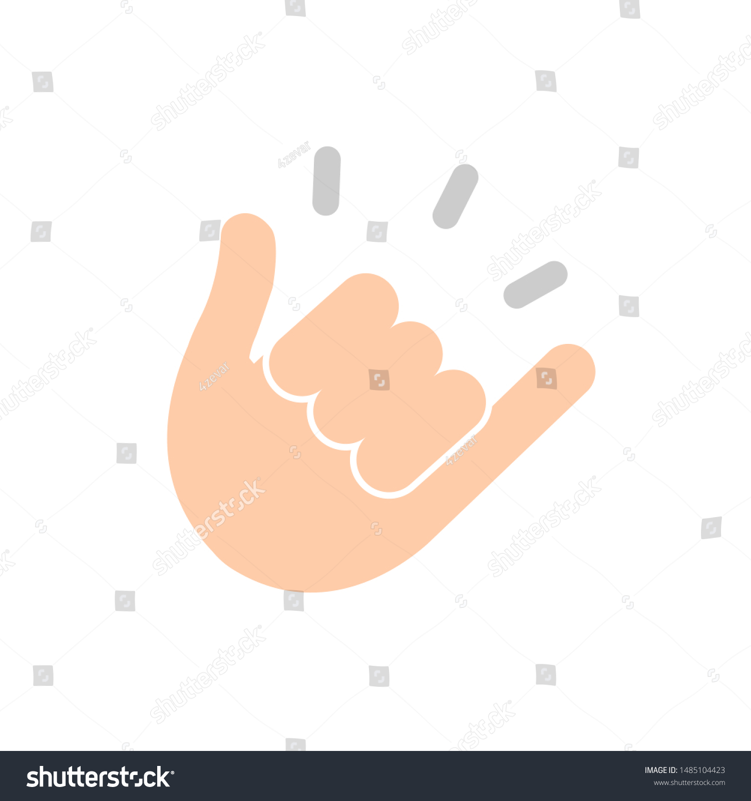 Call Me Hand Icon Vector Flat Stock Vector (Royalty Free) 1485104423 ...