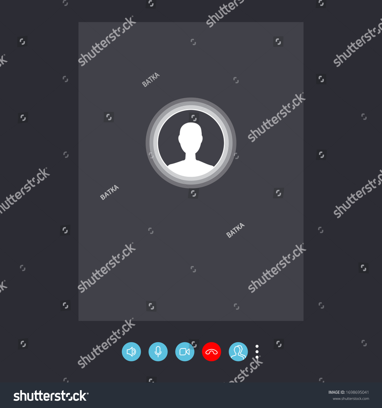 Call Screen Template Mobile Template Mockup Stock Vector (Royalty Free ...