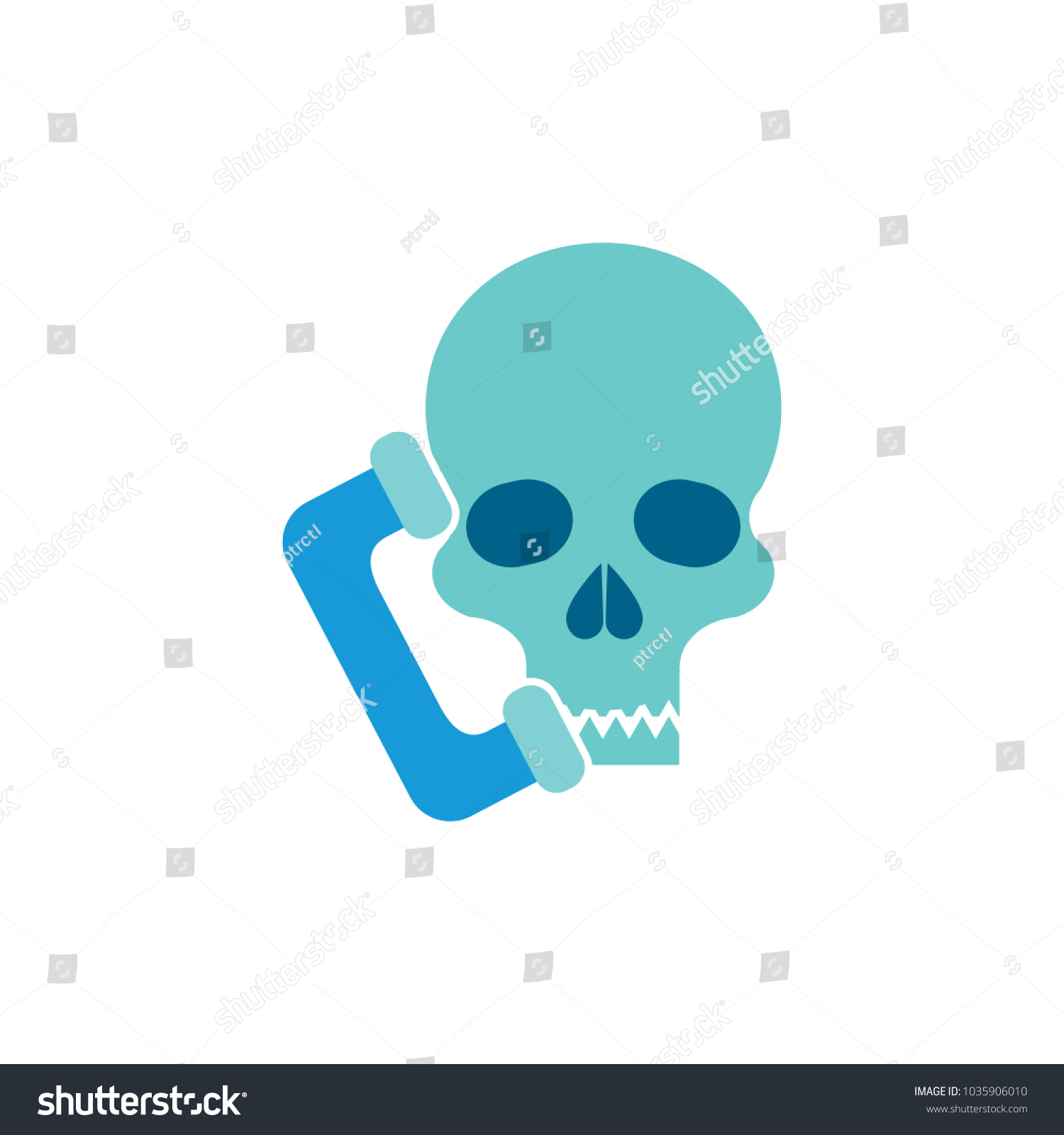Call Skull Logo Icon Design Stock Vector (Royalty Free) 1035906010