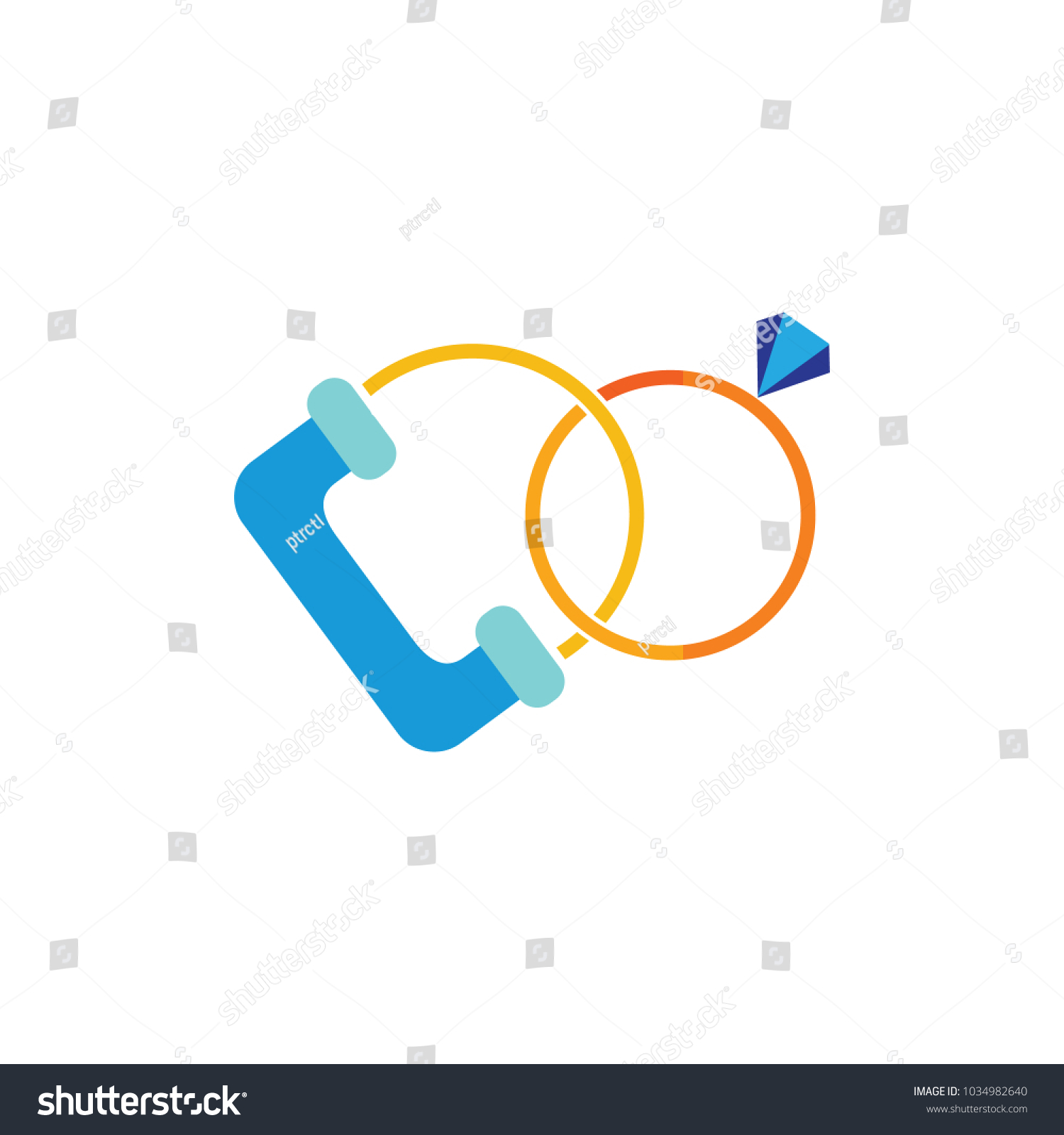Call Wedding Logo Icon Design Stock Vector (Royalty Free) 1034982640 ...