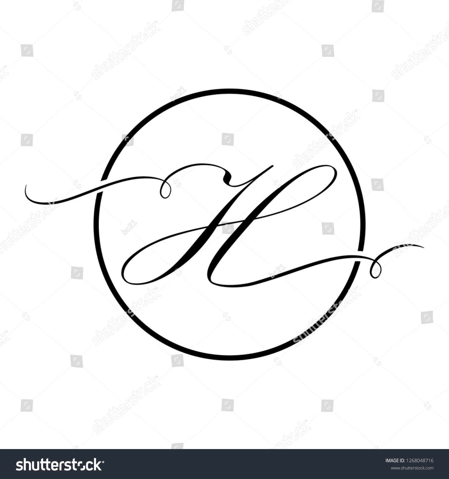 Calligraphic Black Script Letter H: เวกเตอร์สต็อก (ปลอดค่าลิขสิทธิ์ ...