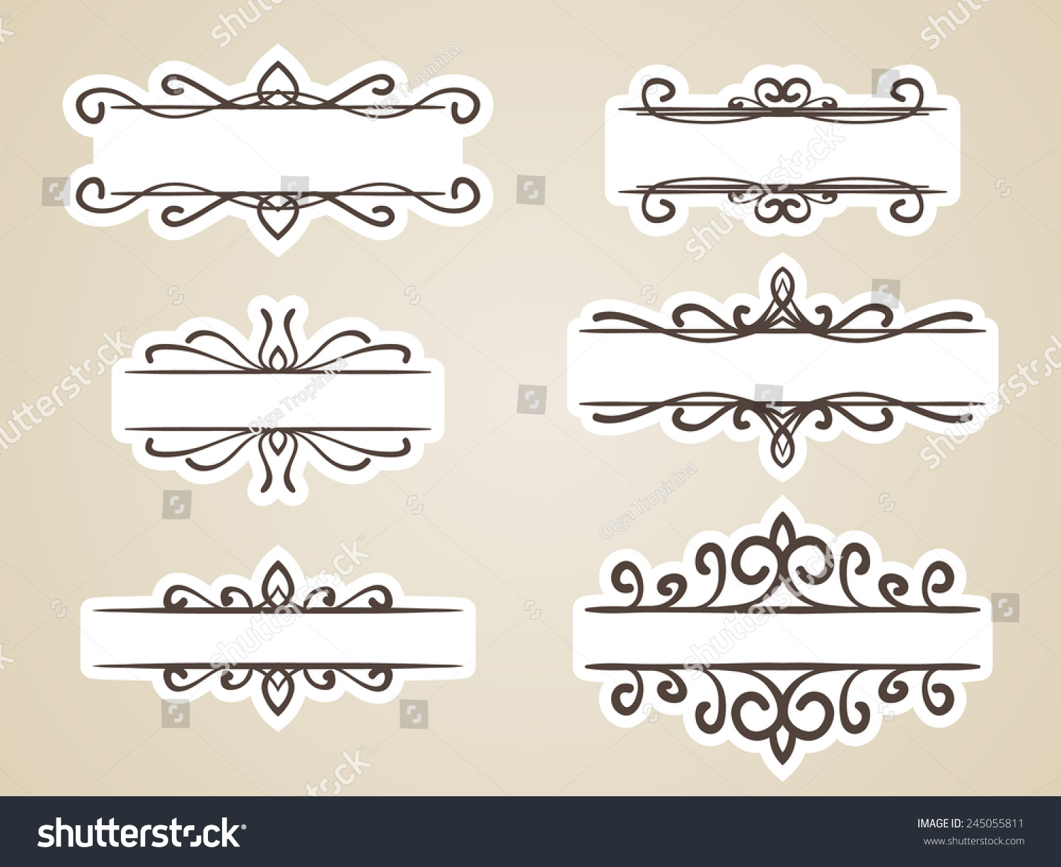 Calligraphic Headline Frame Design Element Vector Stock Vector (Royalty ...