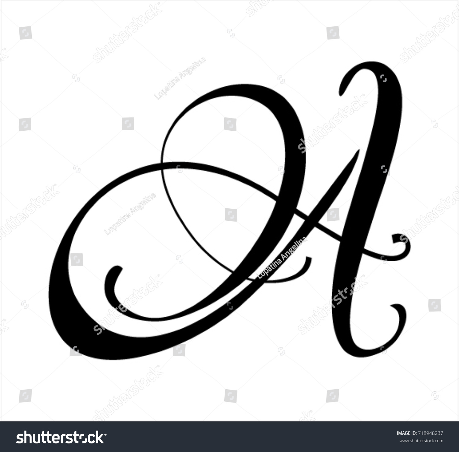 calligraphic letter A | EZ Canvas