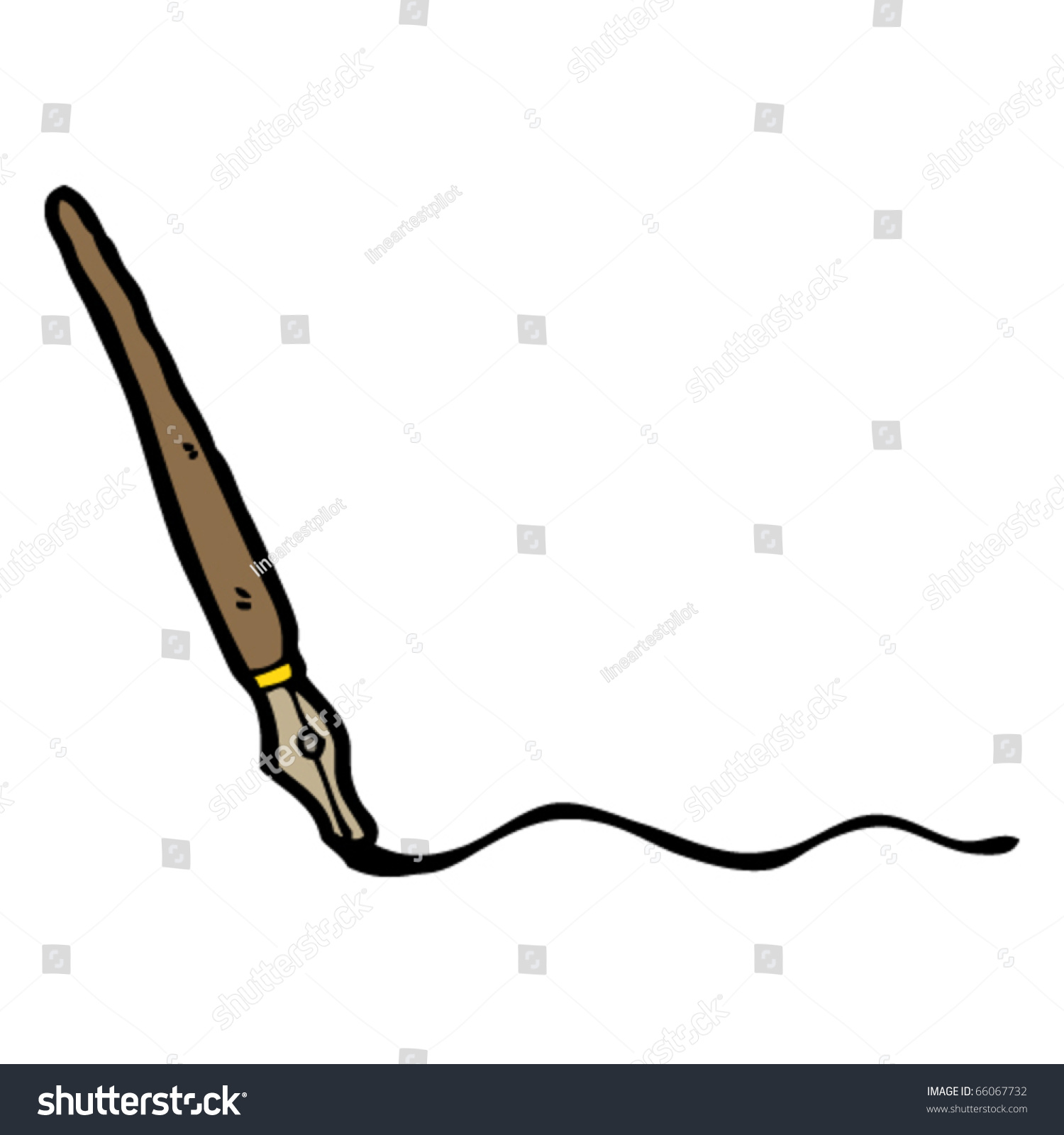 Calligraphy Pen Cartoon Stock Vector 66067732 - Shutterstock