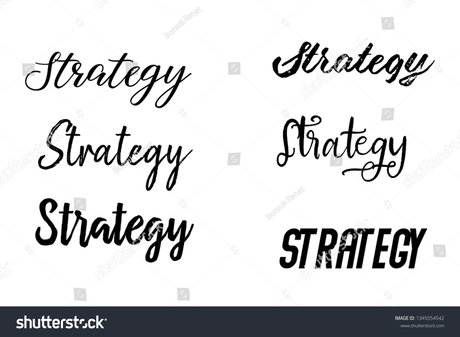 Calligraphy Saying Print Vector Quote Strategy Stock Vector (Royalty ...