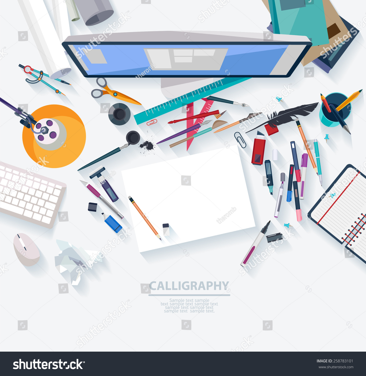 62,391 Graphic design working table Stock Vectors, Images & Vector Art ...