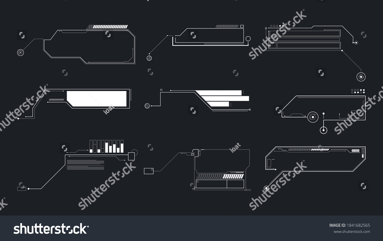 Callout Hud Template Tech Frame Info Stock Vector (Royalty Free ...