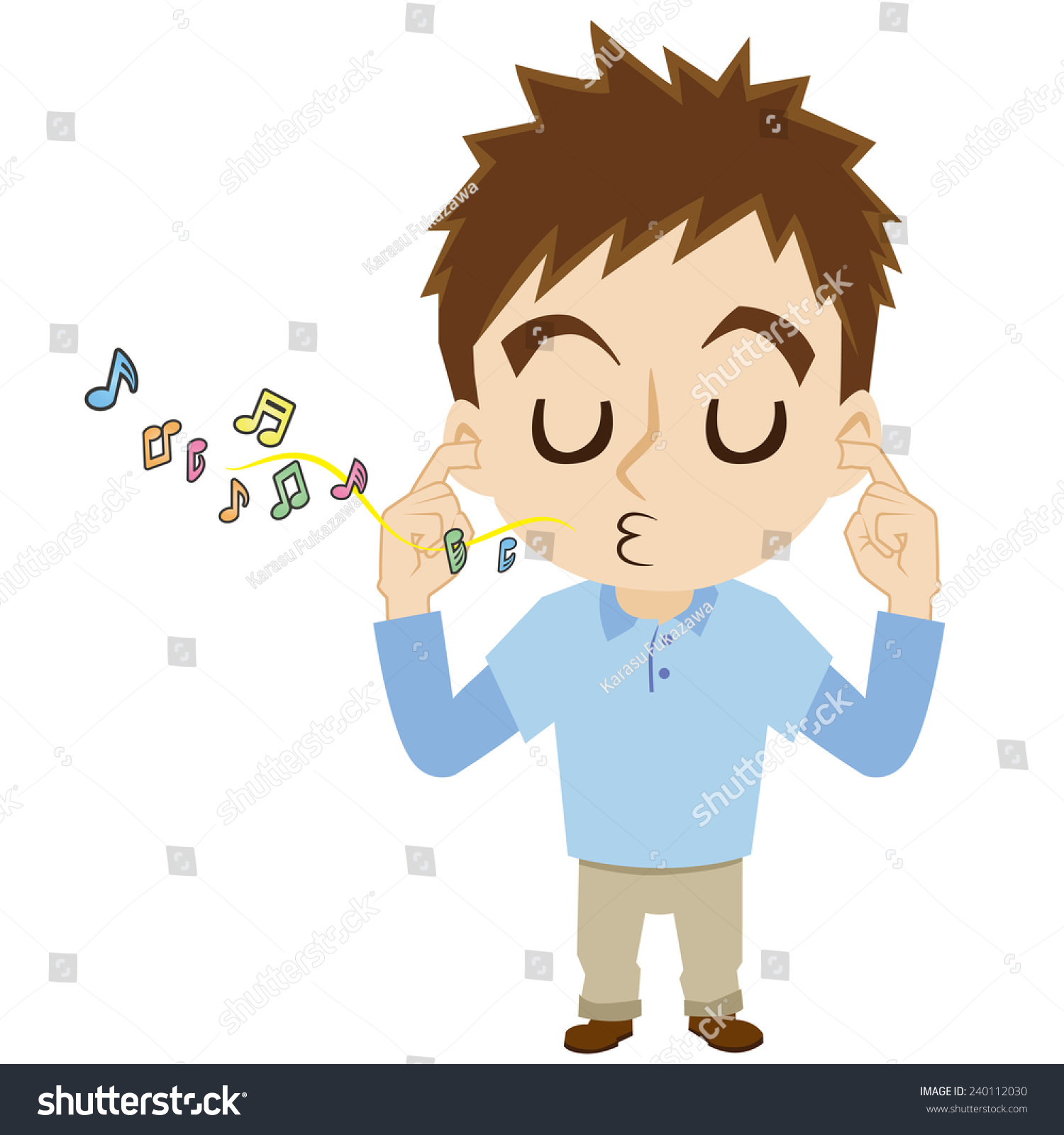 Calm Young Man Stock Vector (Royalty Free) 240112030 | Shutterstock