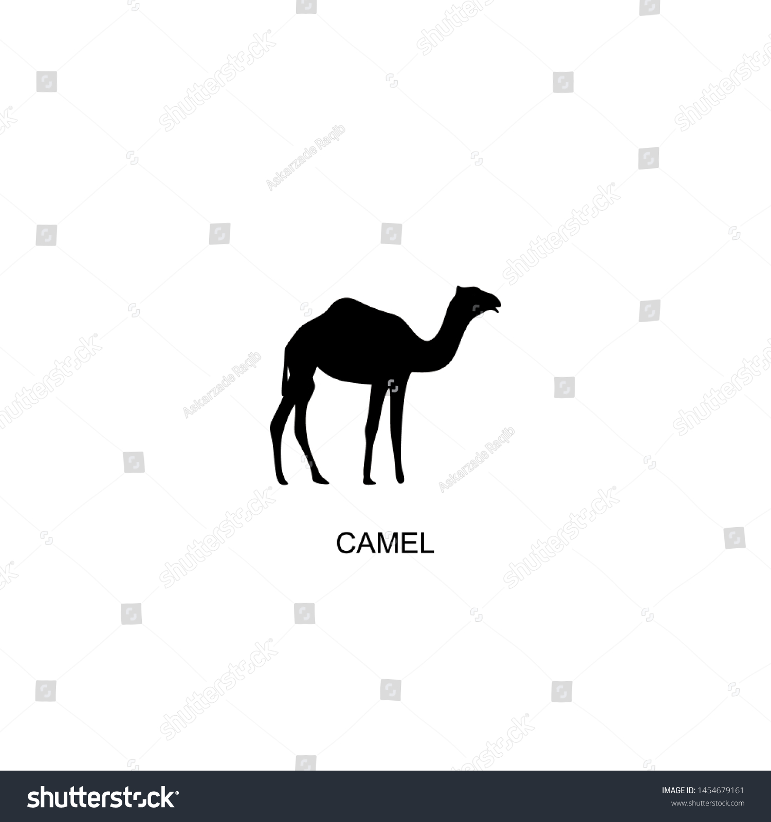 Camel Icon Vector Black Design Stock Vector (Royalty Free) 1454679161 ...