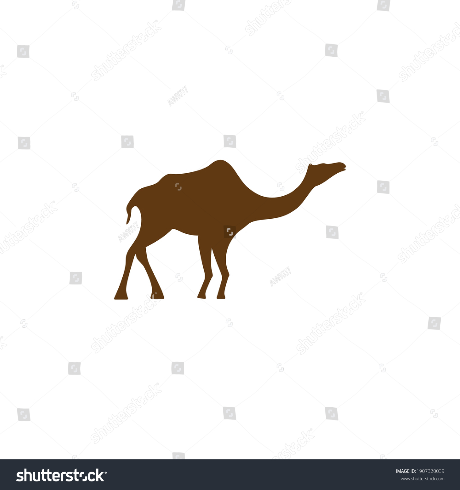 Camel Illustration Logo Vector Design Stock Vector (Royalty Free ...