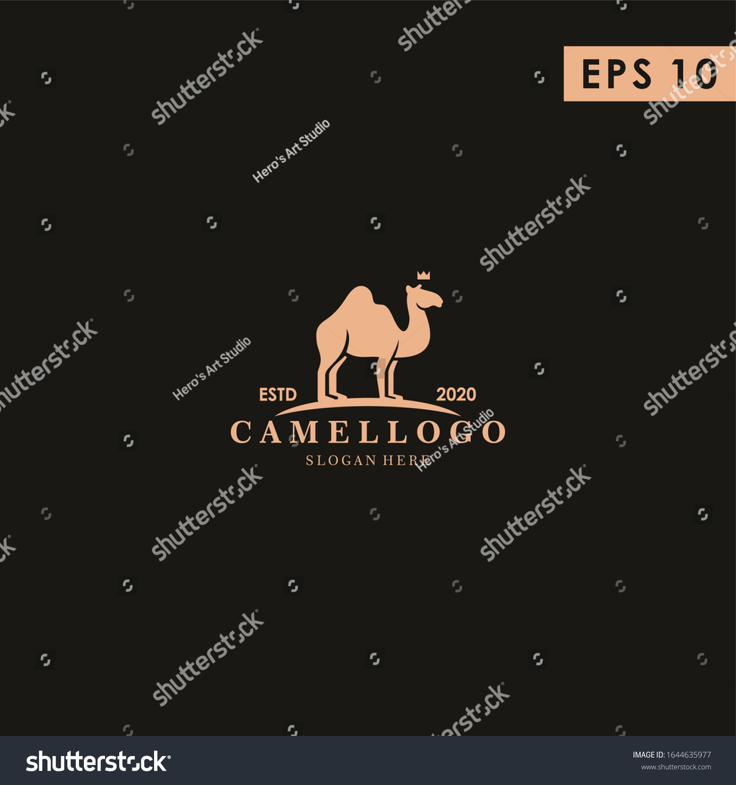 Camel King Modern Logo Design Flat Stock Vector (Royalty Free ...