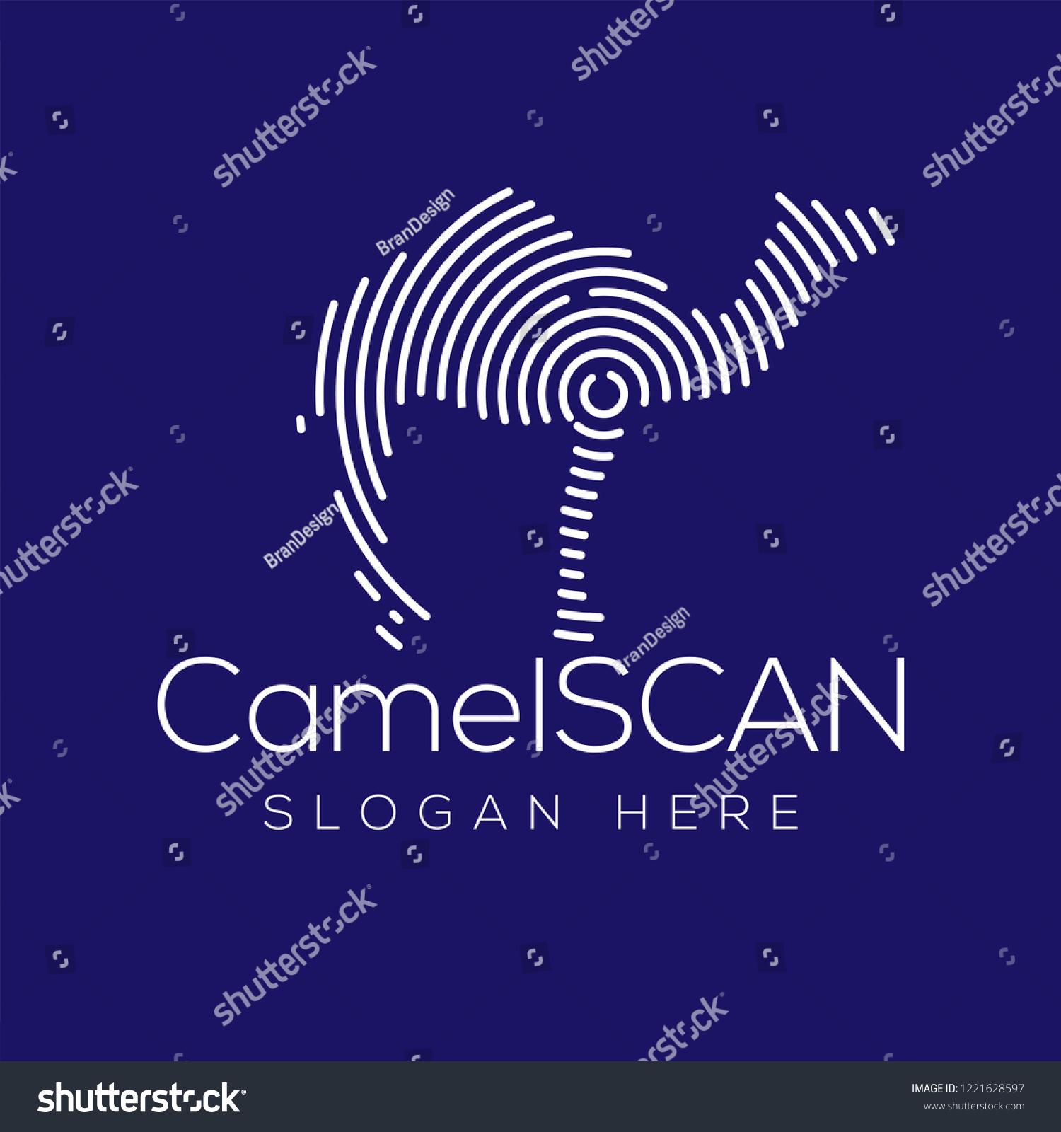 Camel Scan Technology Logo Vector Element Stock Vector (Royalty Free ...