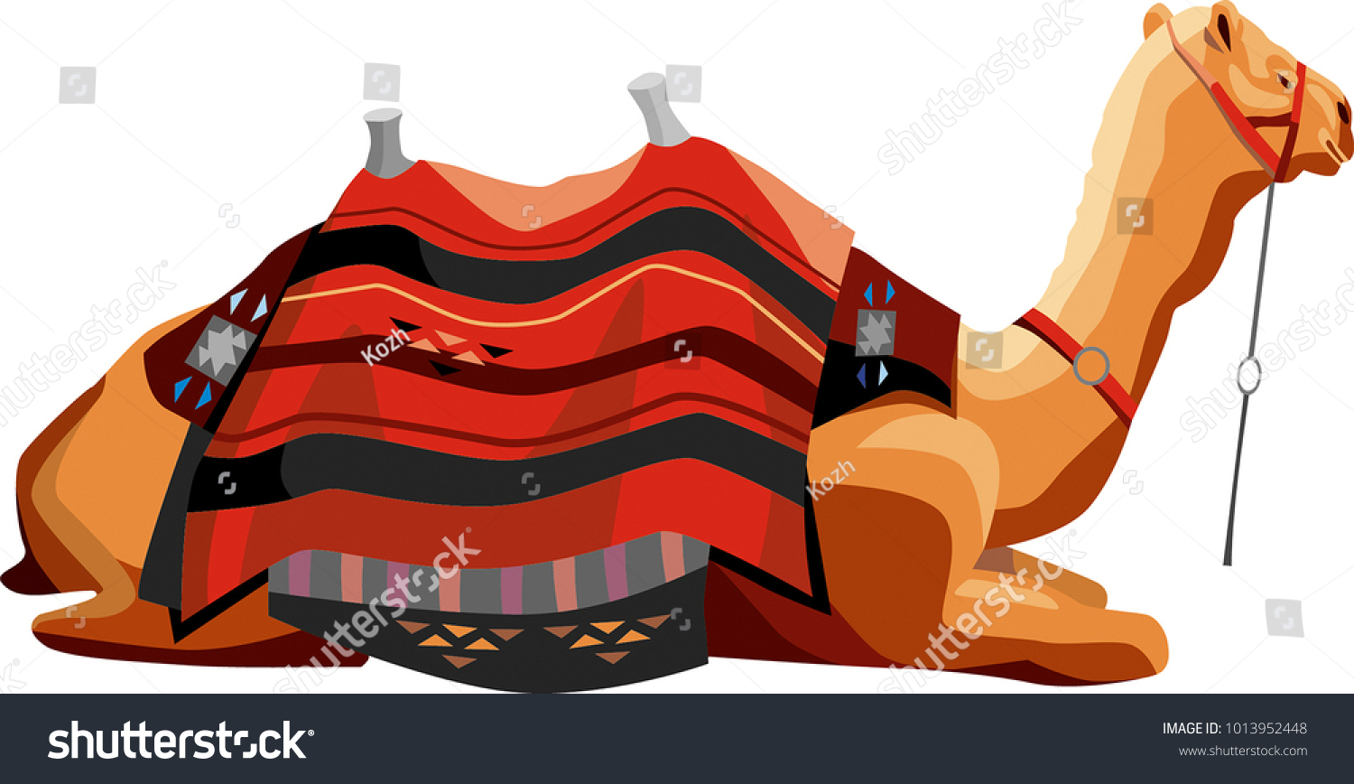 Camel Sitting Vector Graphics Technique On Stock Vector (Royalty Free ...