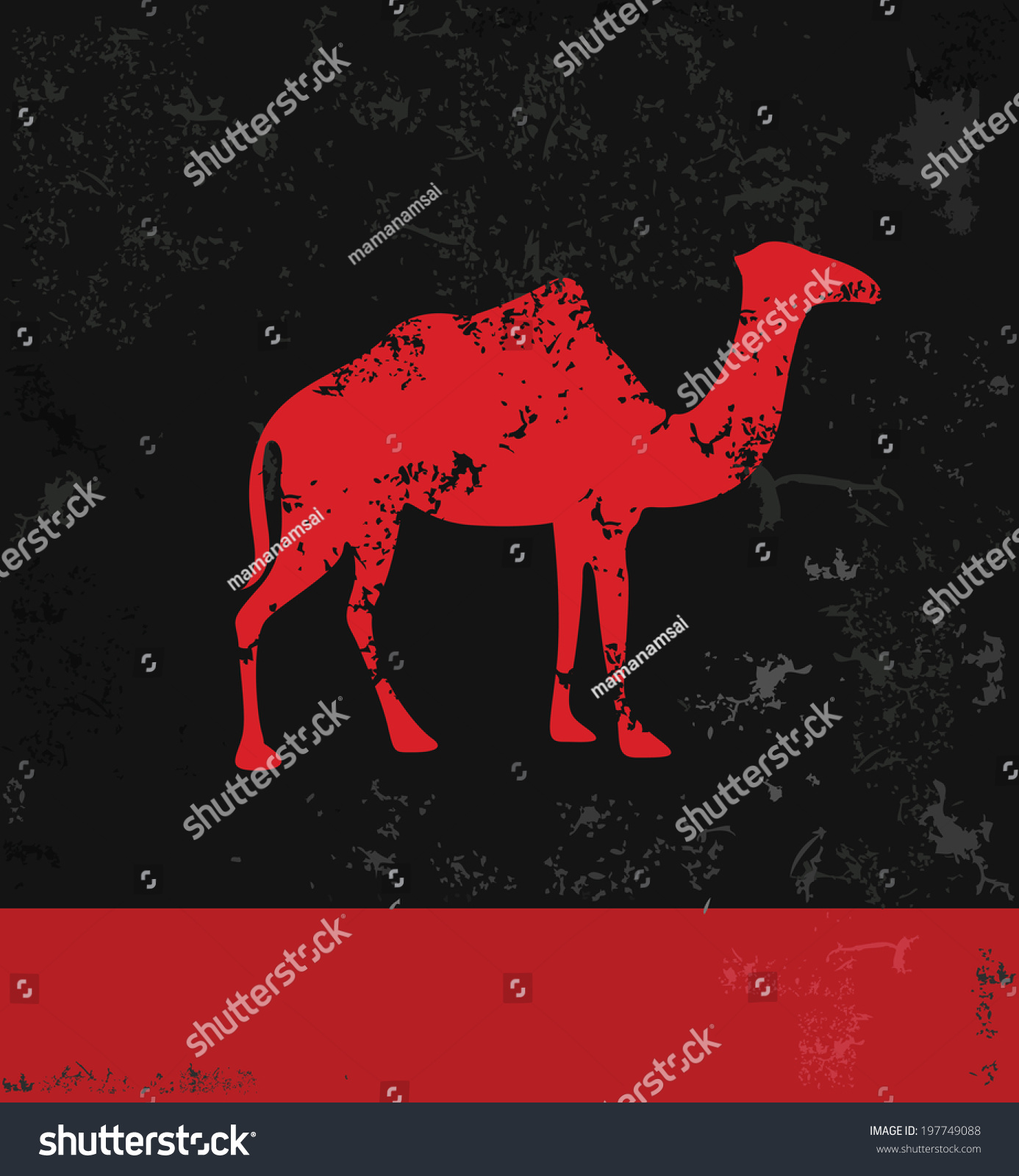 Camel Symbolgrunge Vector Stock Vector (Royalty Free) 197749088 ...
