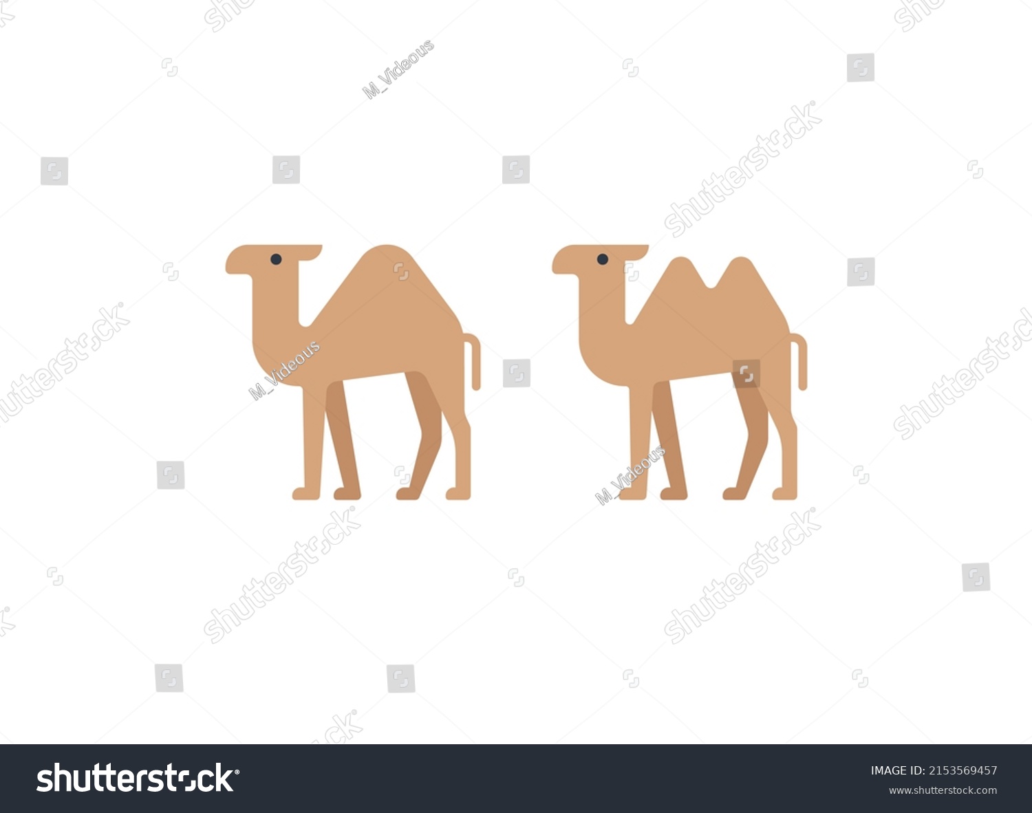 Camel Vector Emoji Set Camel Emoticon Stock Vector (Royalty Free ...