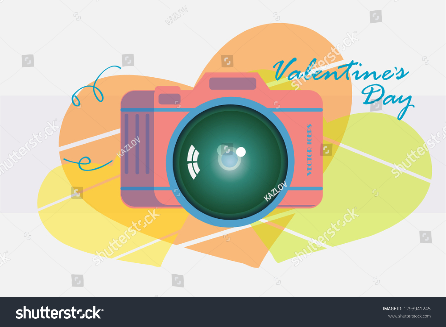Camera Heart Vector Stock Vector (Royalty Free) 1293941245 | Shutterstock