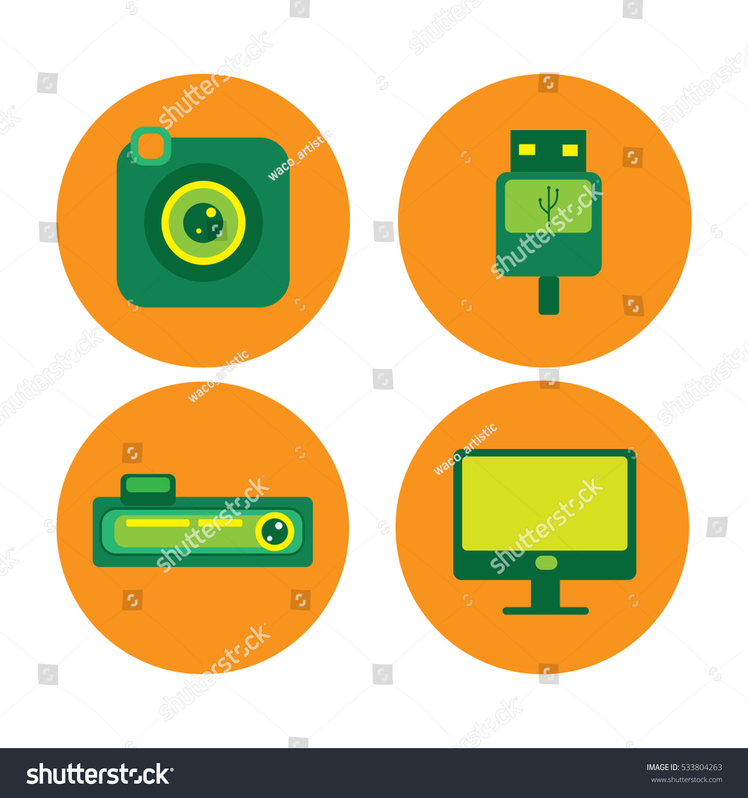 Camera Videos Icons Stock Vector (Royalty Free) 533804263 | Shutterstock