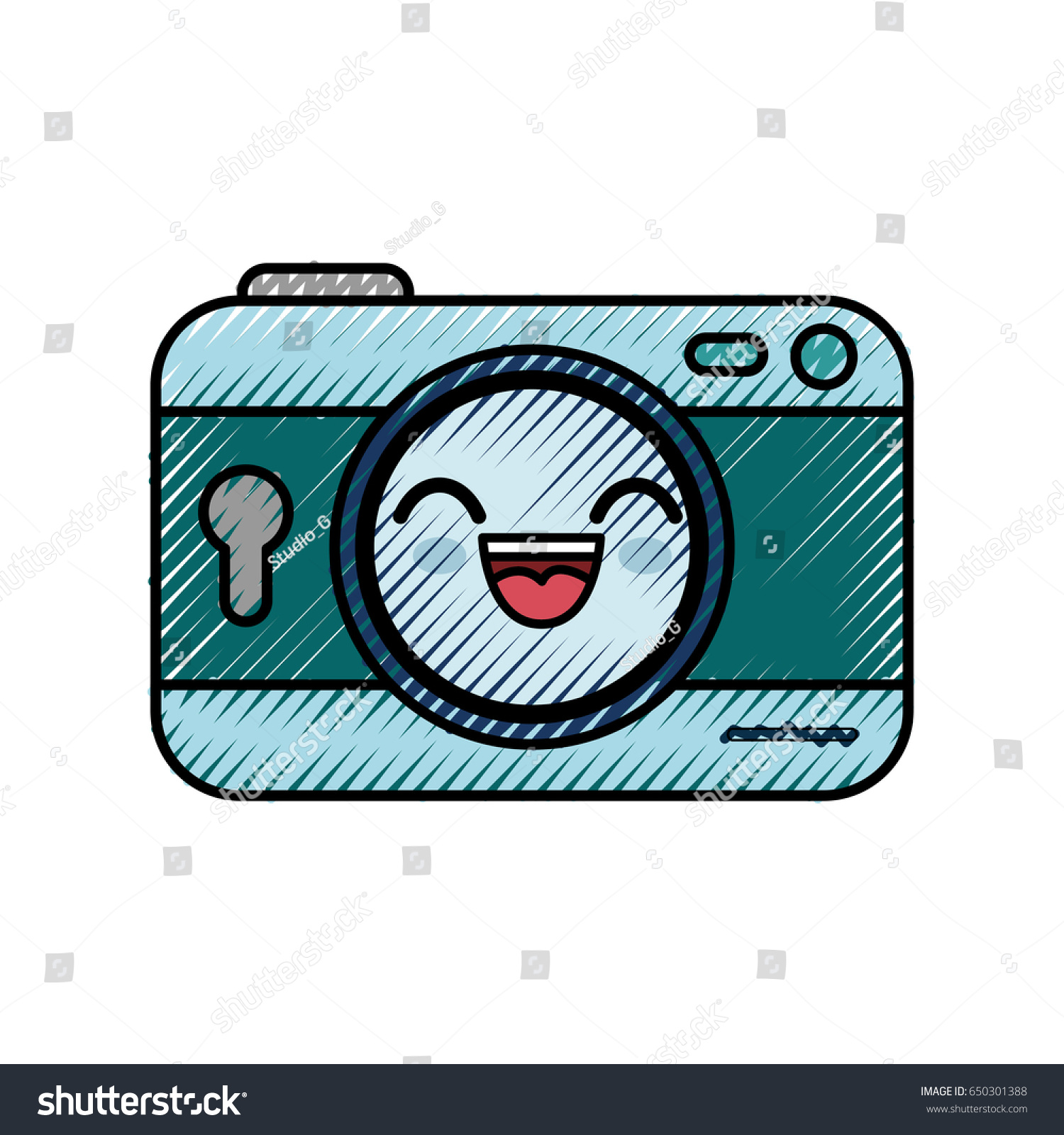 Camera Cartoon Smiley Stock Vector (Royalty Free) 650301388
