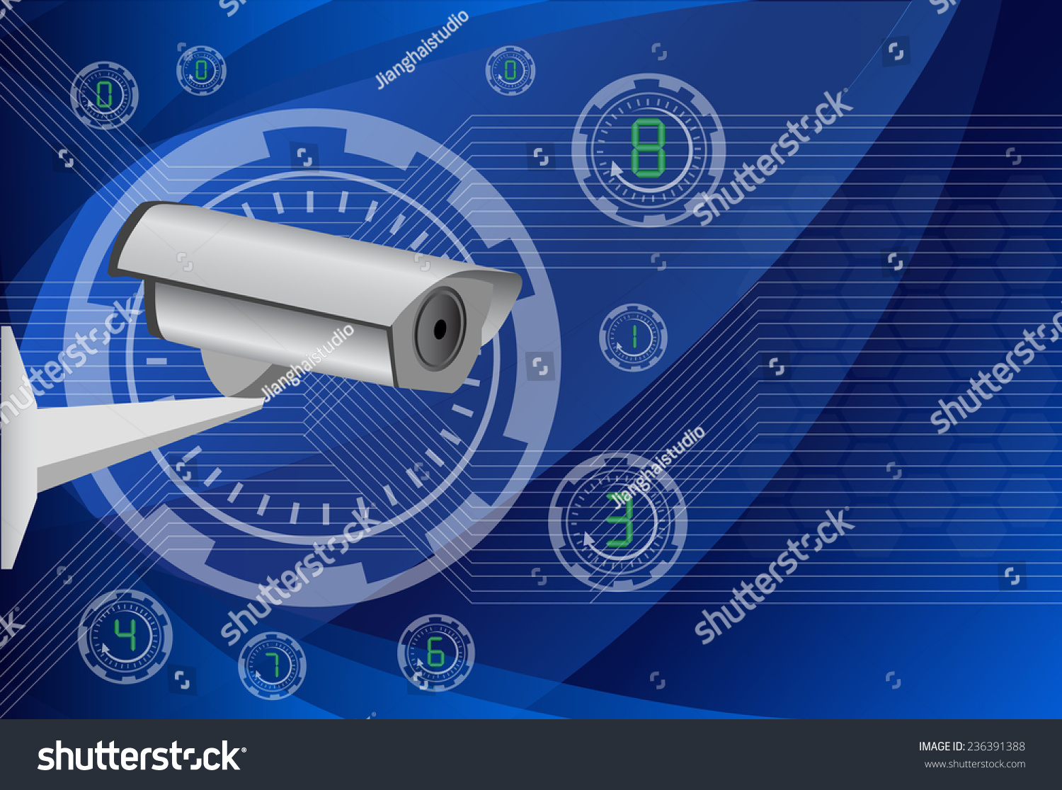 Camera Cctv Illustration Eps 10 Stock Vector (Royalty Free) 236391388 ...