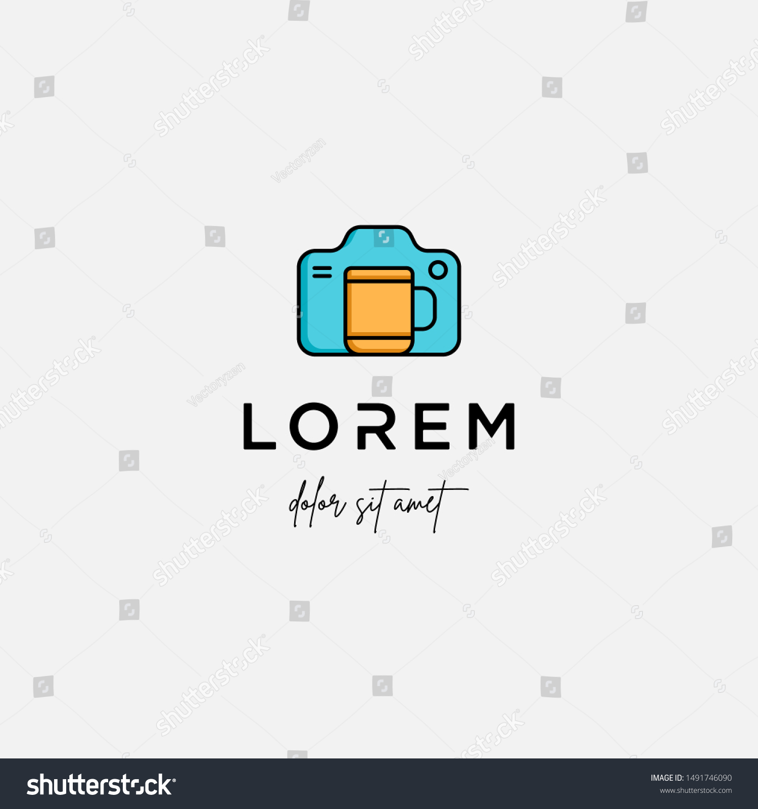 Camera Coffee Logo Template Vector Symbol Stock Vector (Royalty Free ...