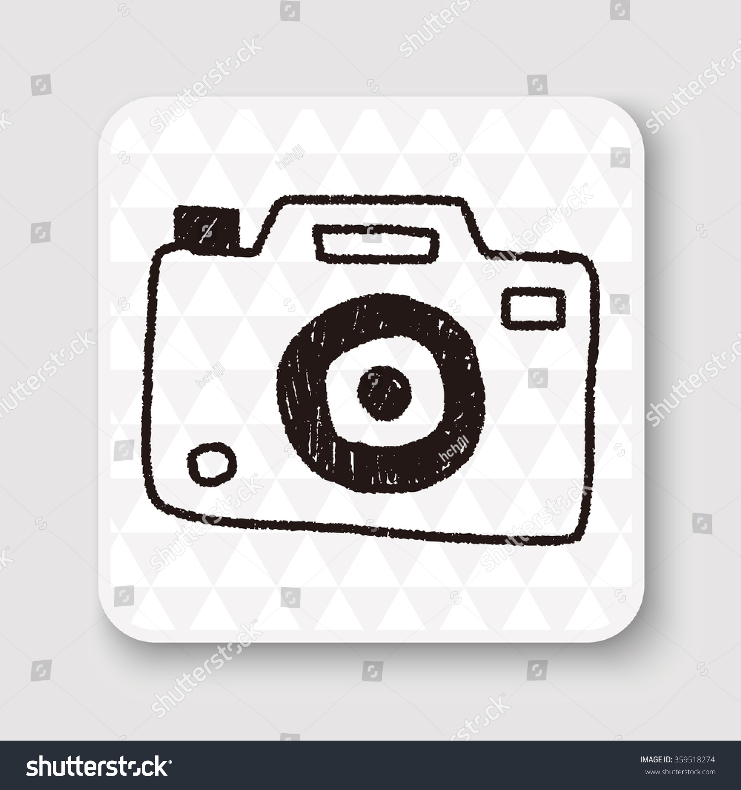 Camera Doodle Drawing Stock Vector (Royalty Free) 359518274