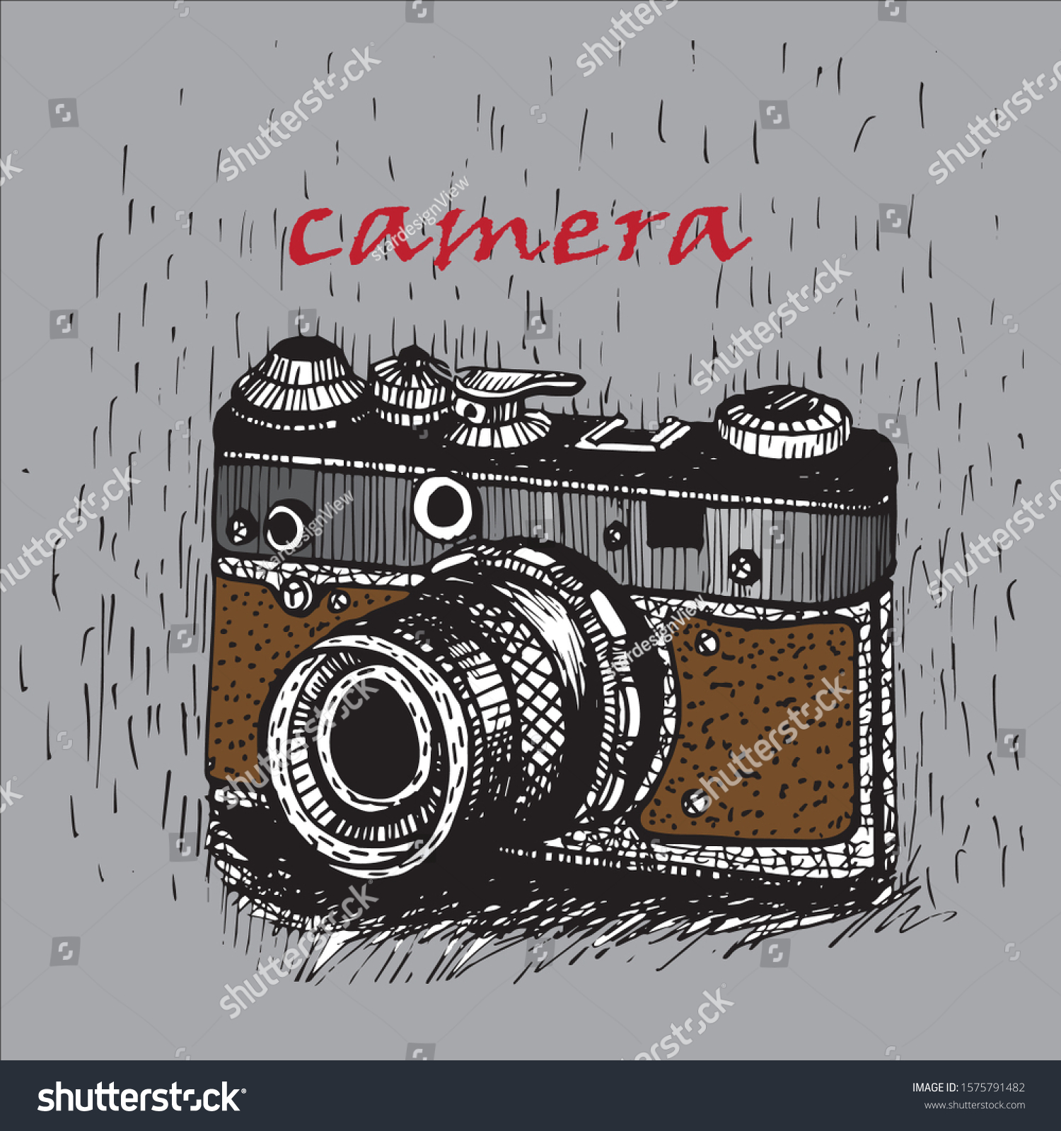 Camera Drawing Vector Illustration Design Stock Vector (Royalty Free ...