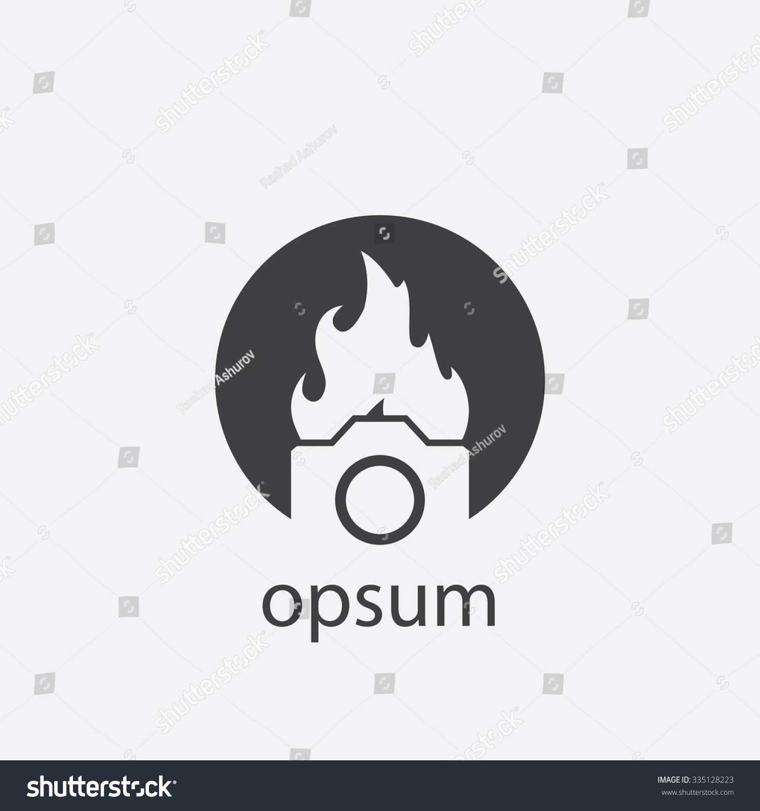 Camera Flame Cut Identity Template Icon: เวกเตอร์สต็อก (ปลอดค่า ...