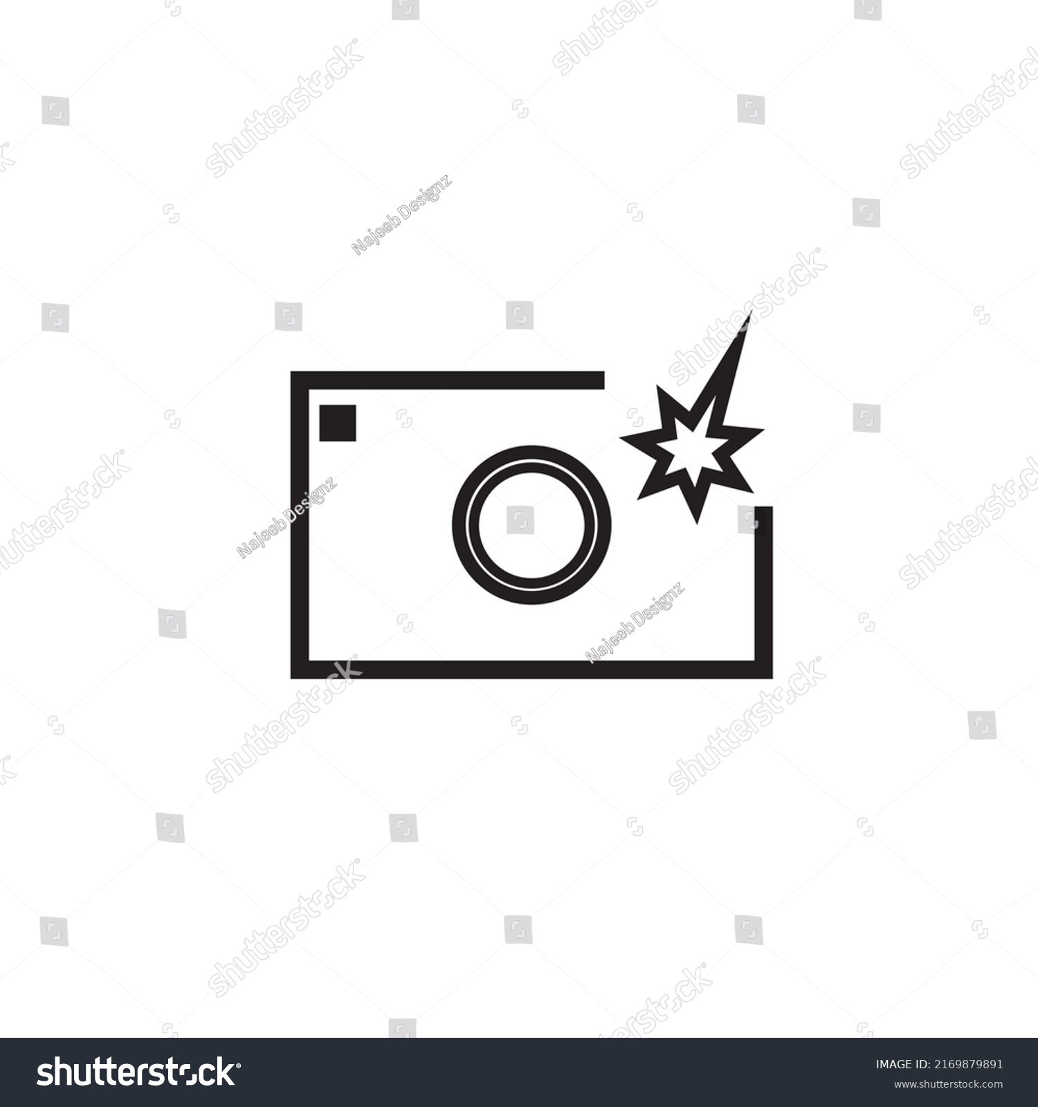 Camera Flash Iconcamera Flash Light Iconcamera Stock Vector (Royalty ...