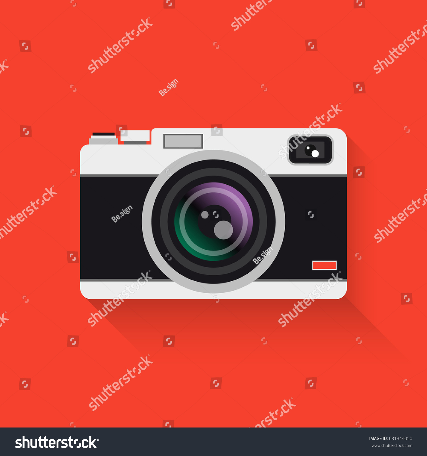 Camera Flat Design Vector Illustration Stock Vector (Royalty Free ...