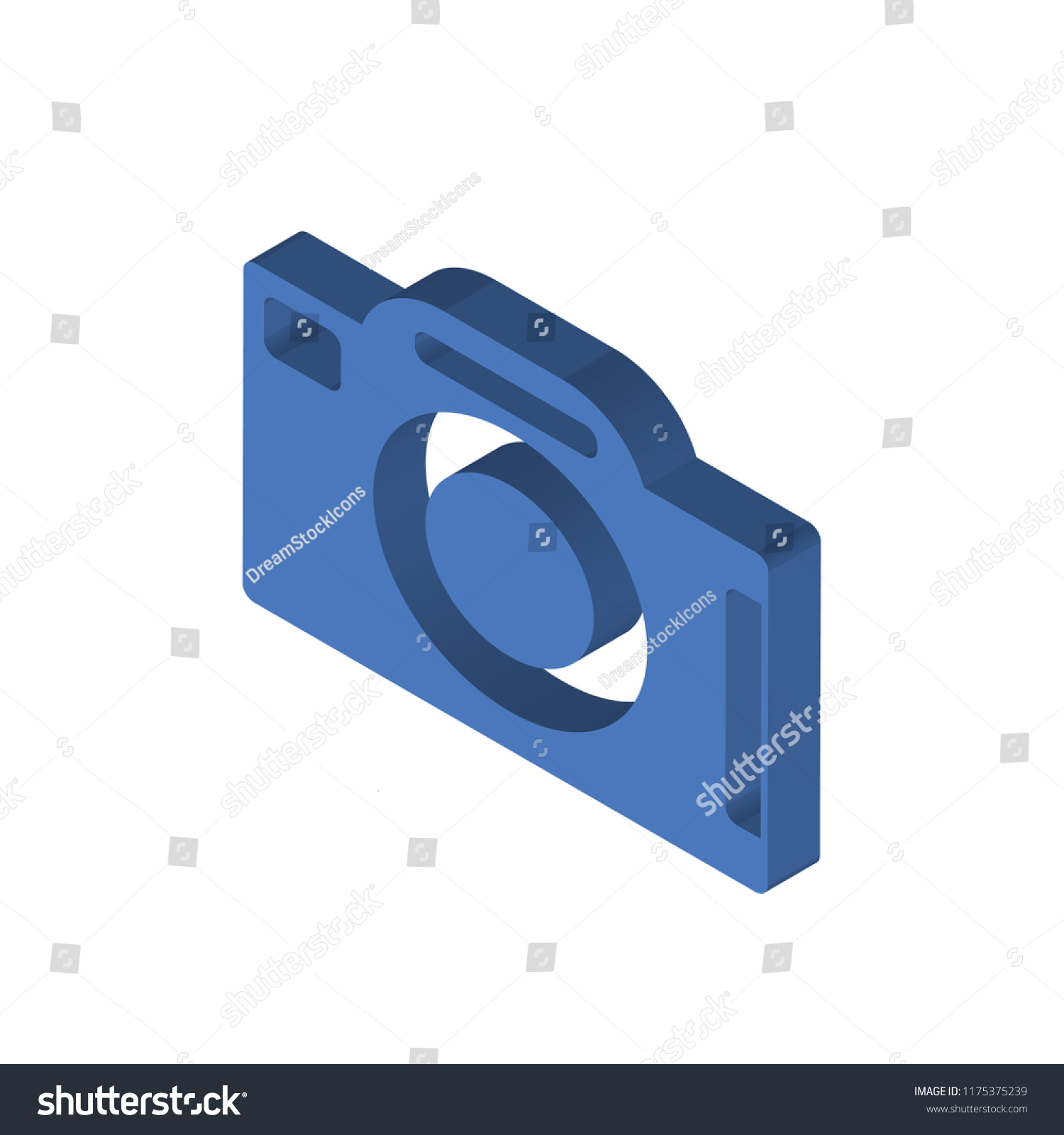Camera Front View Isometric Left Top Stock Vector (Royalty Free ...