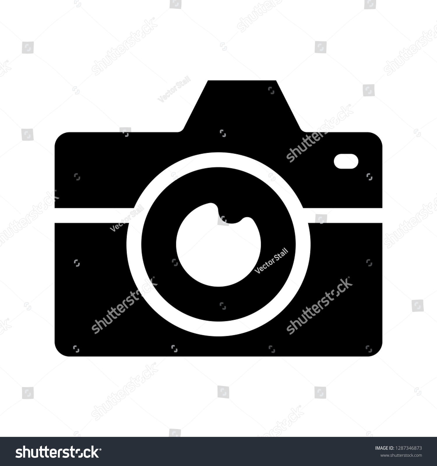 Camera Glyphs Vector Icon Stock Vector (Royalty Free) 1287346873 ...