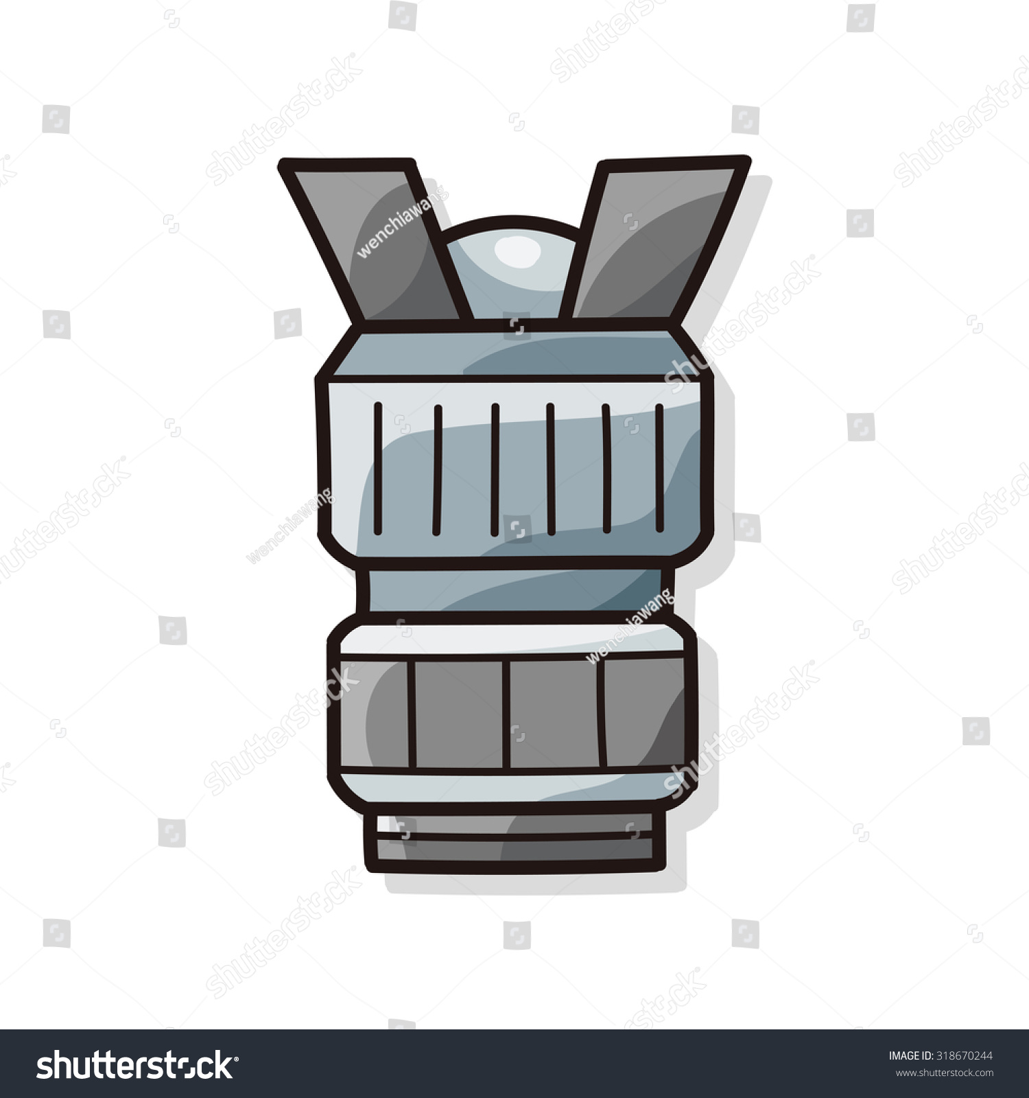 Camera Lens Doodle Stock Vector (Royalty Free) 318670244 | Shutterstock