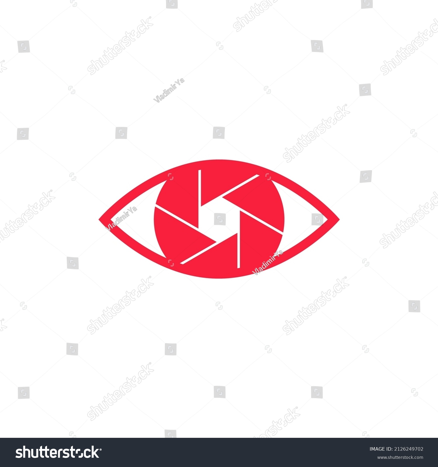 Camera Lens Icon Human Eye Vector Stock Vector (Royalty Free) 2126249702