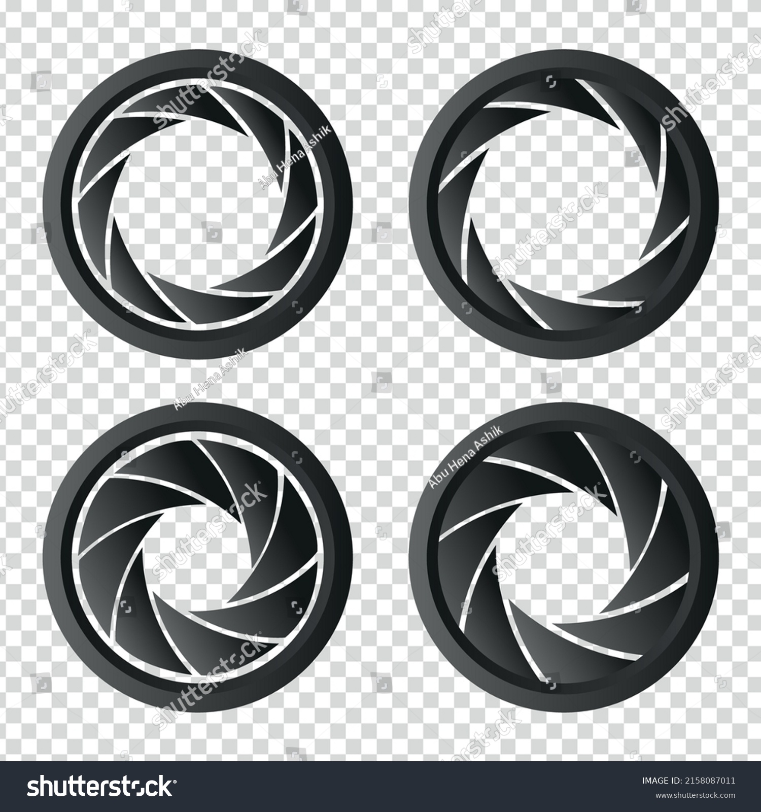 Camera Lens Shutter Different Open Aperture Stock Vector (Royalty Free ...