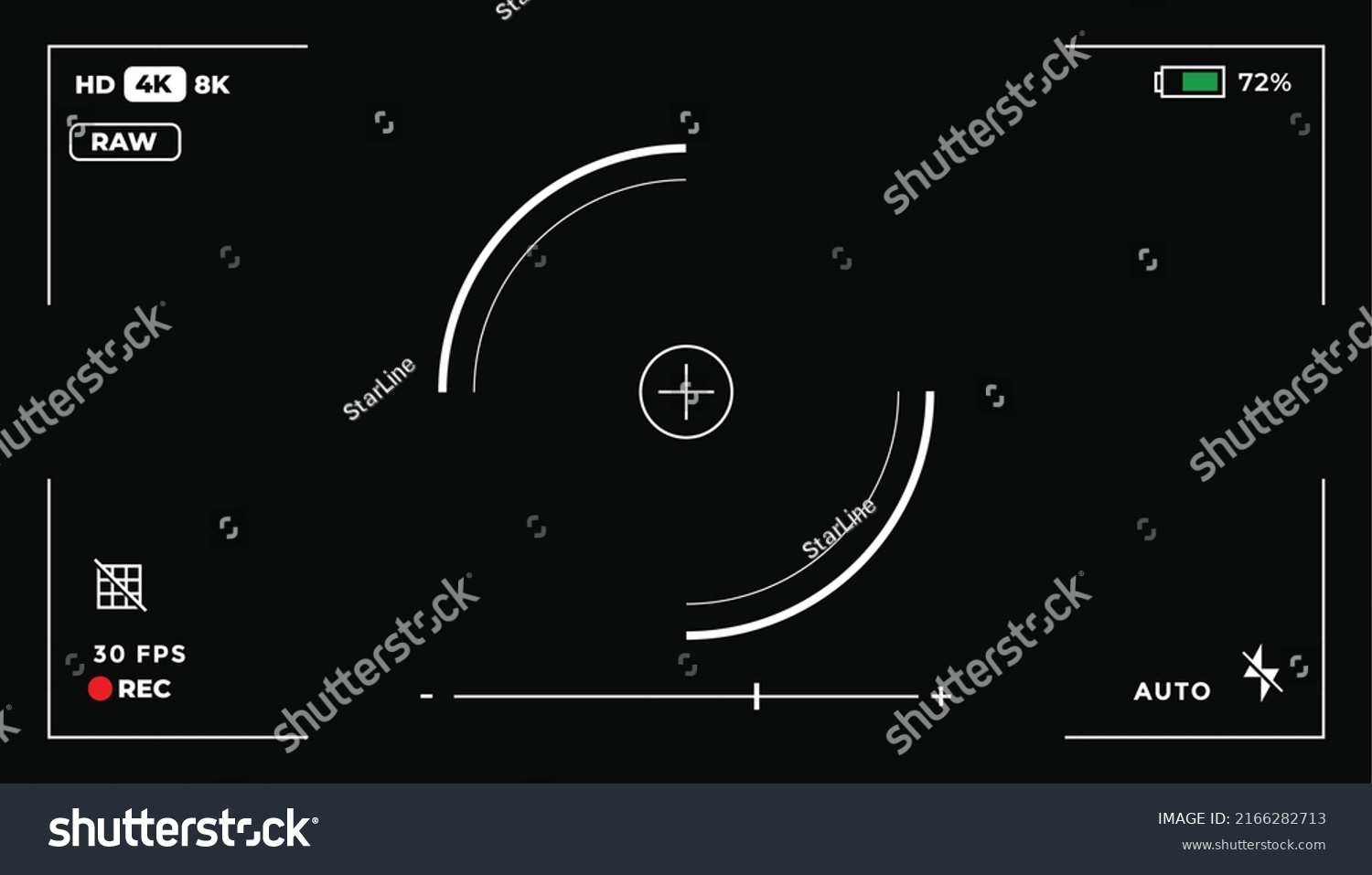 Camera Lens View Finder Display Template Stock Vector (Royalty Free ...