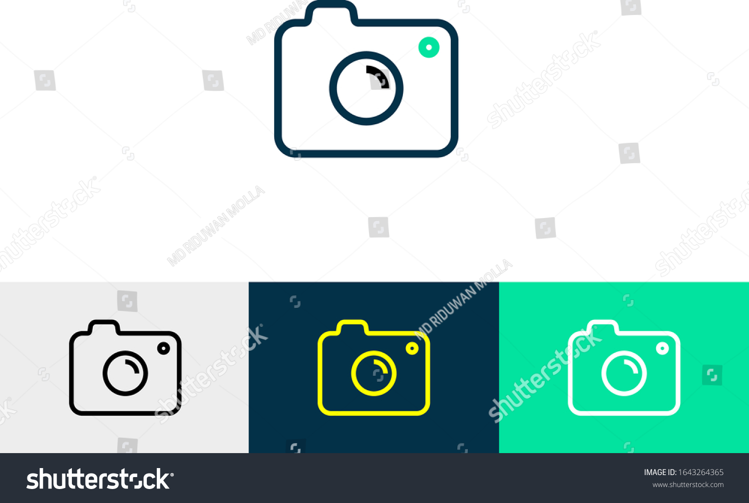 Camera Line Art Icon Vector Stock Vector (Royalty Free) 1643264365 ...