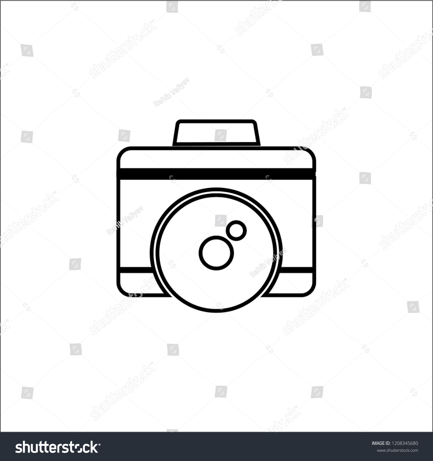 Camera Line Logo Vector Design Icon Stock Vector (Royalty Free) 1208345680