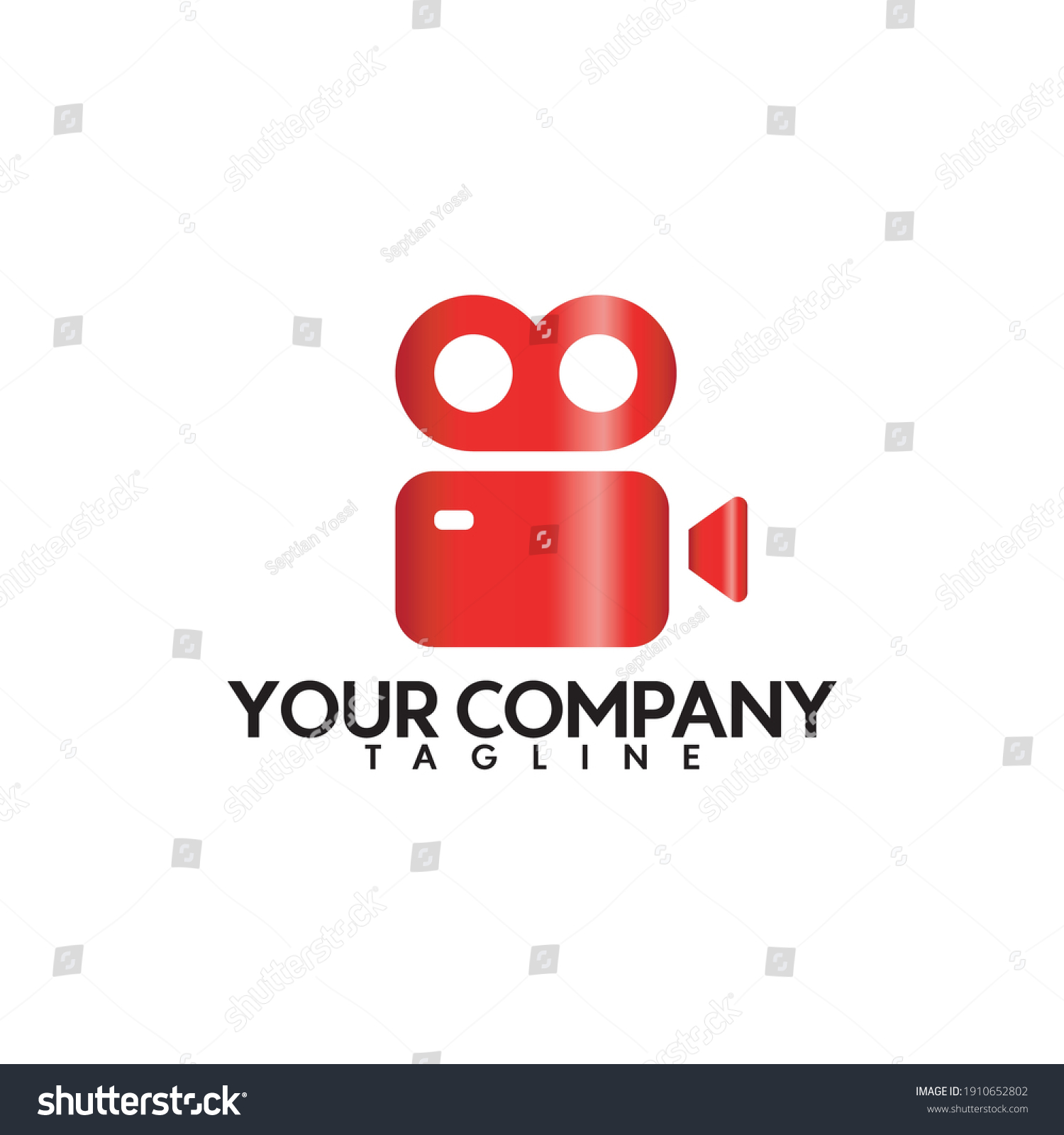 Camera Logo Red Gradient Color Stock Vector (Royalty Free) 1910652802 ...