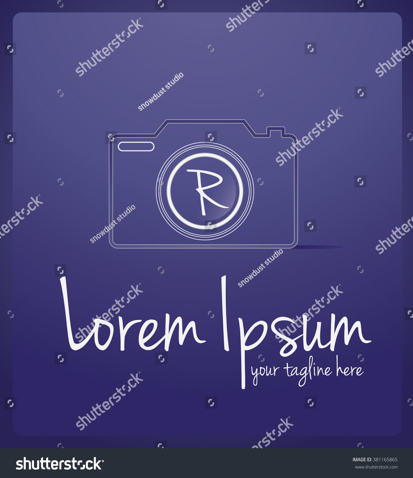 Camera Logo Letter R: vector de stock (libre de regalías) 381165865 ...