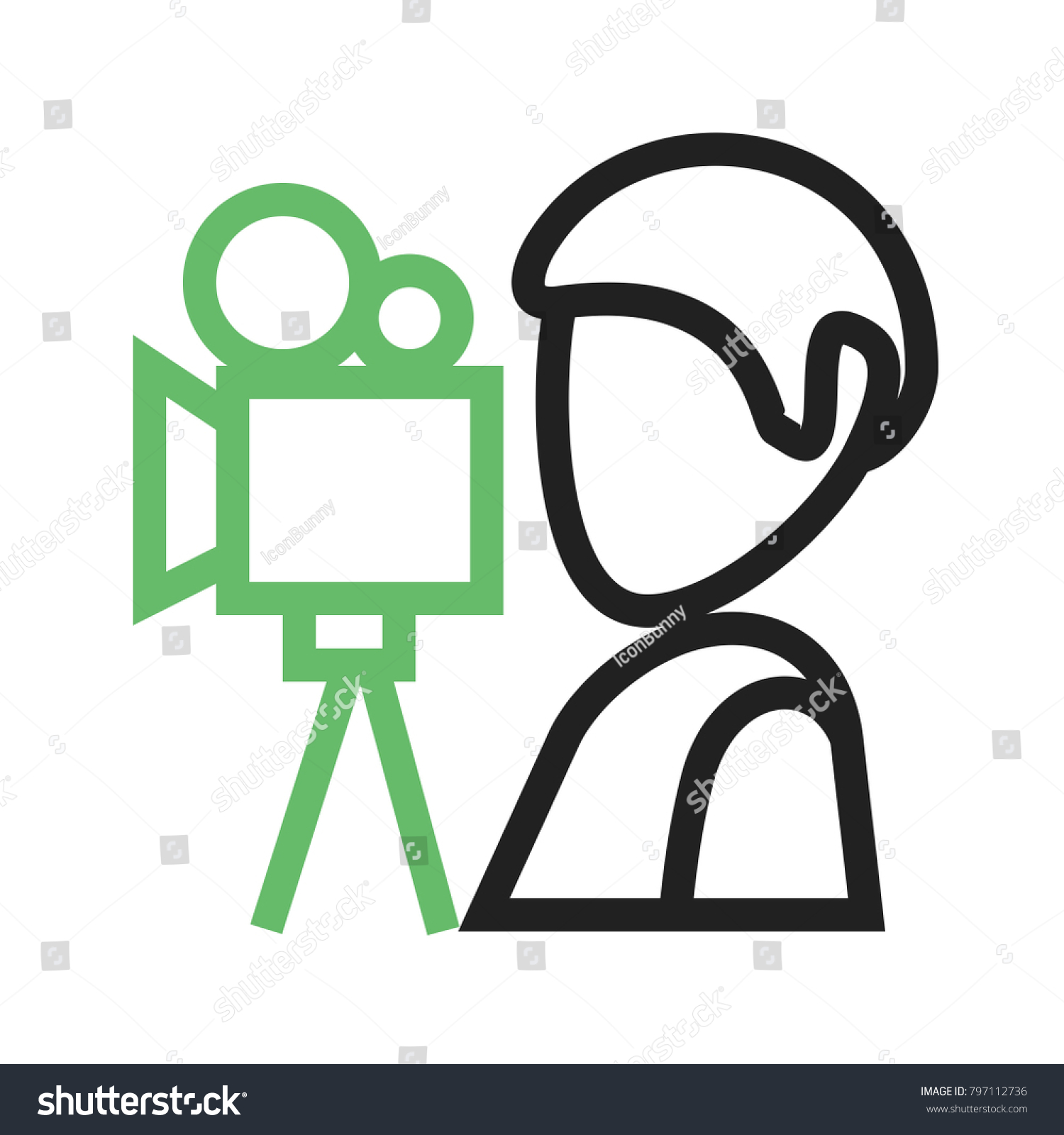 Camera Man Icon Stock Vector (Royalty Free) 797112736