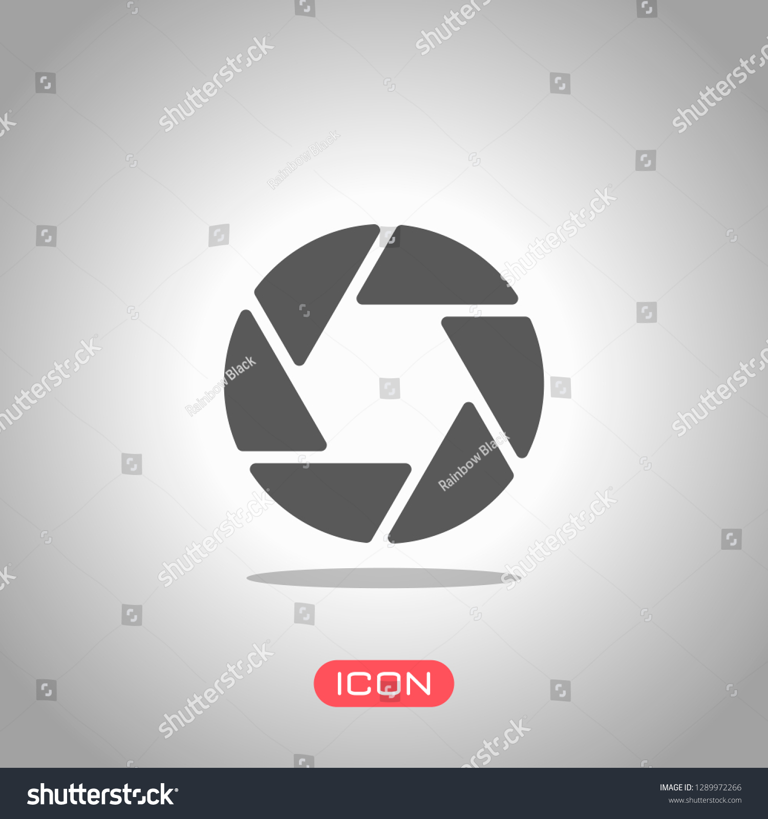 Camera Objective Simple Silhouette Icon Under Stock Vector (Royalty ...