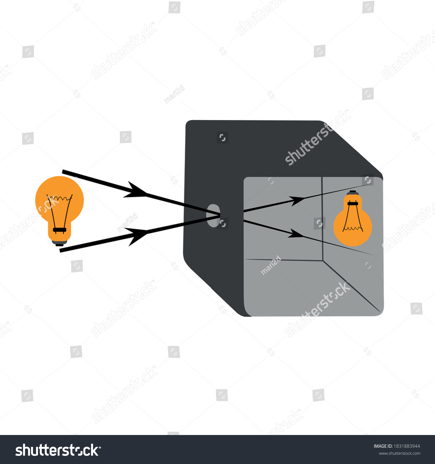 Camera Obscura Realistic Style Vector Isolated Stock Vector (Royalty ...